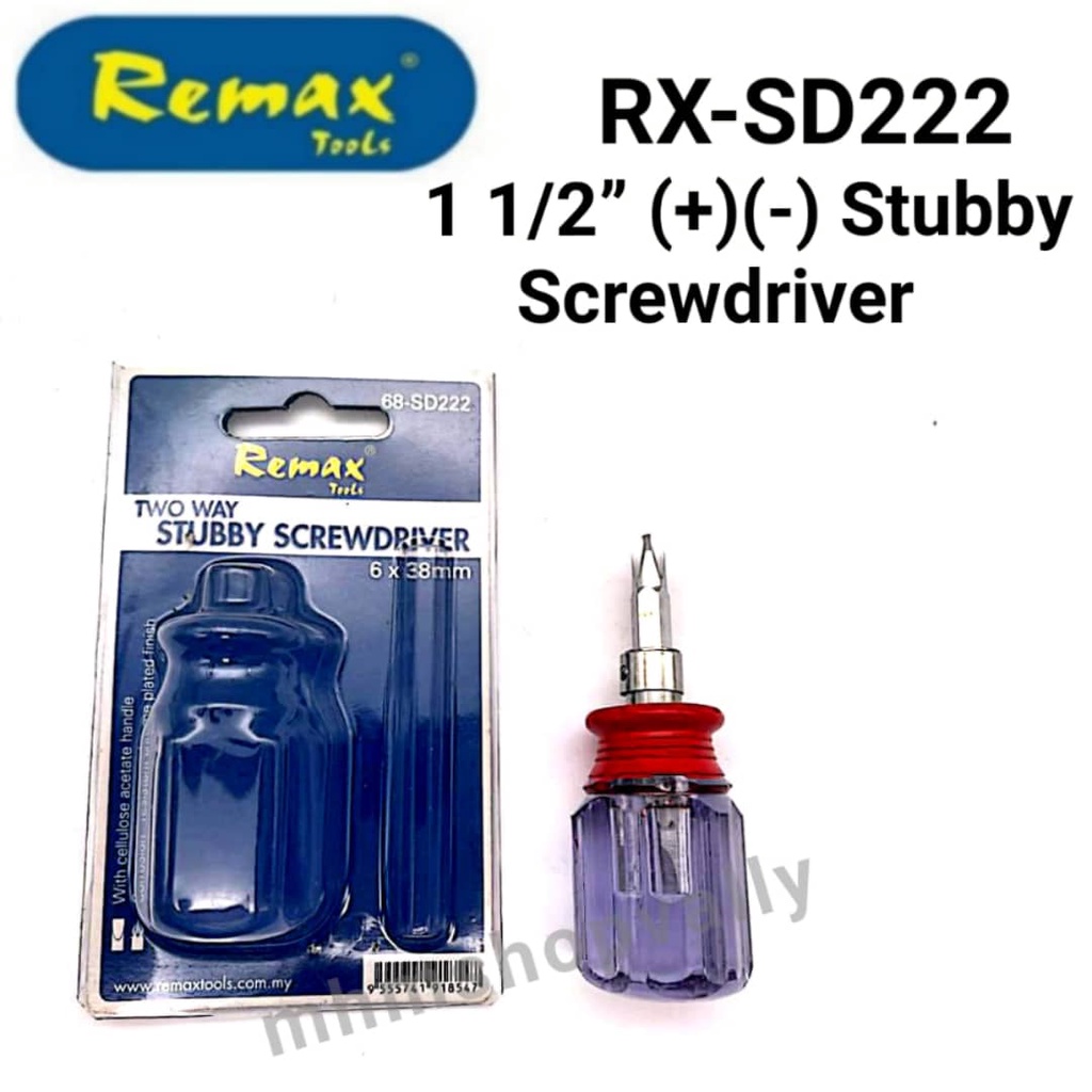 REMAX 68-SD222 1 1/2" (+) (-) STUBBY SCREWDRIVER | Shopee Malaysia