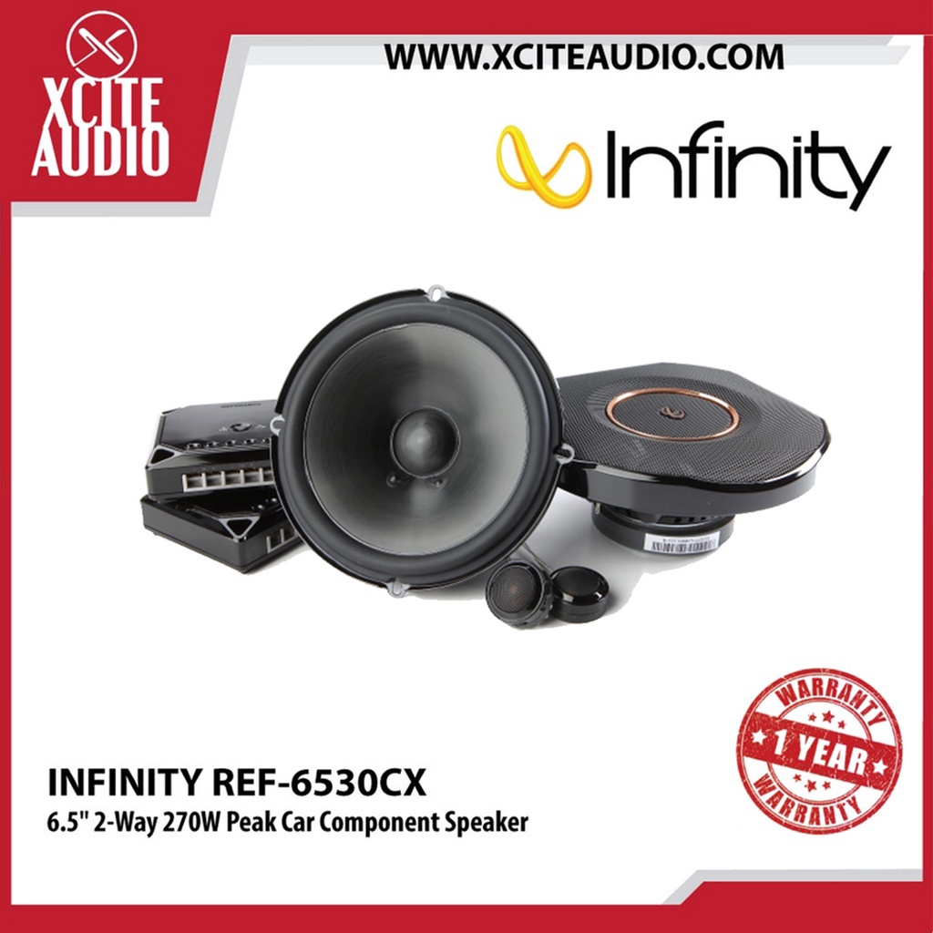 Infinity REF-6530CX 6.5" 2-Way 270W Peak Car Component Speakers ...