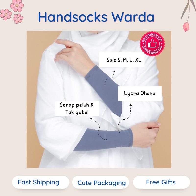 Handsock Warda Nurbella (Handsock Tak Gatal) | Shopee Malaysia