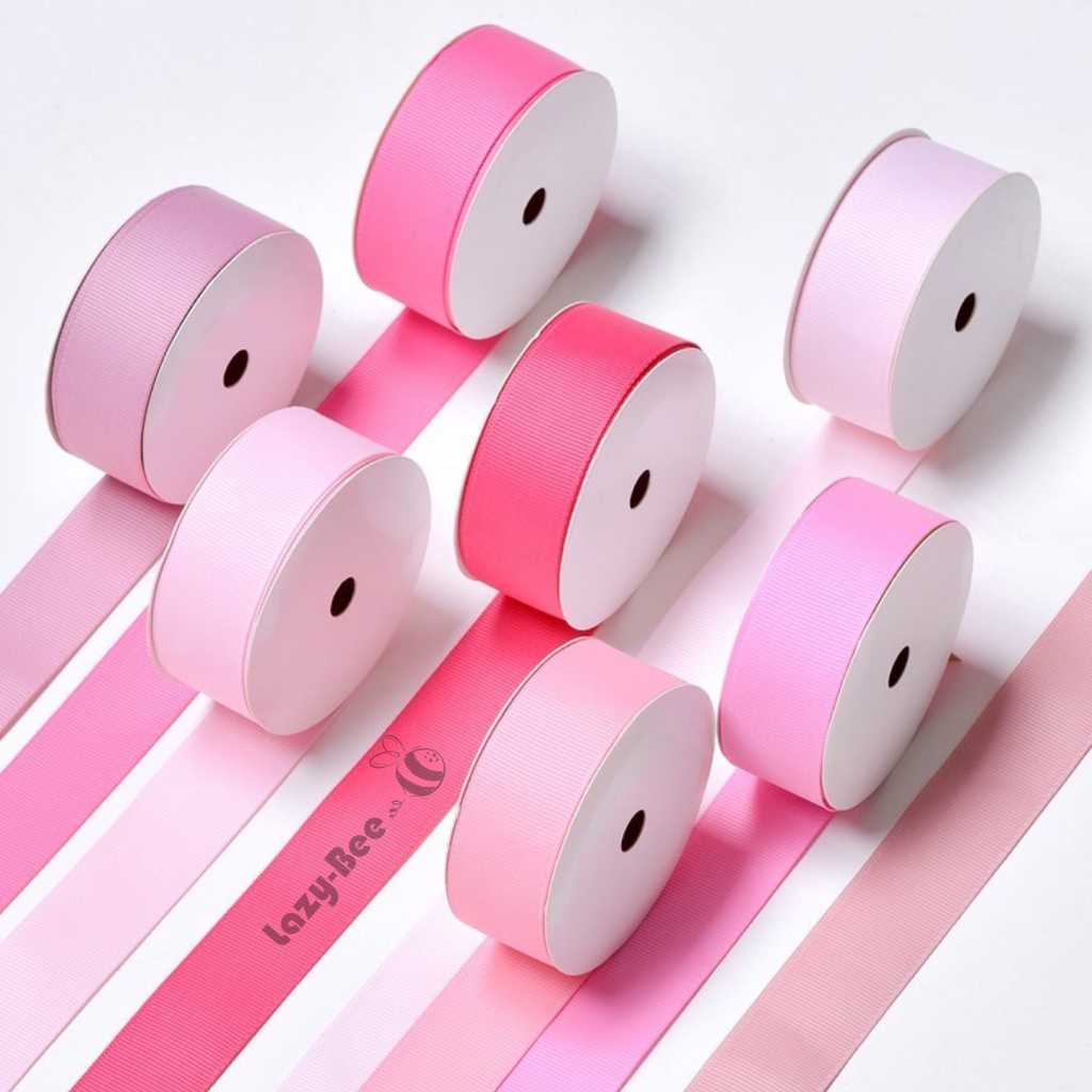 LAZY BEE 5 meter Light Pink Grosgrain Ribbon Reben Door Gift Wrap ...
