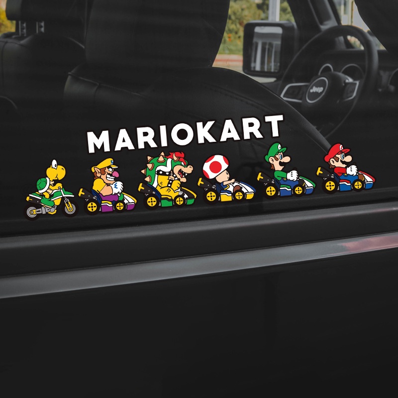 Car Sticker Mario Kart Racing Game Cartoon Cute Lovely Funny Reflective ...