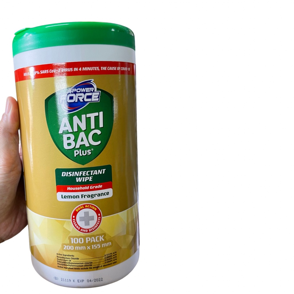 Ready Stock | Power Force Anti Bac Plus Disinfectant Wipes (New ...