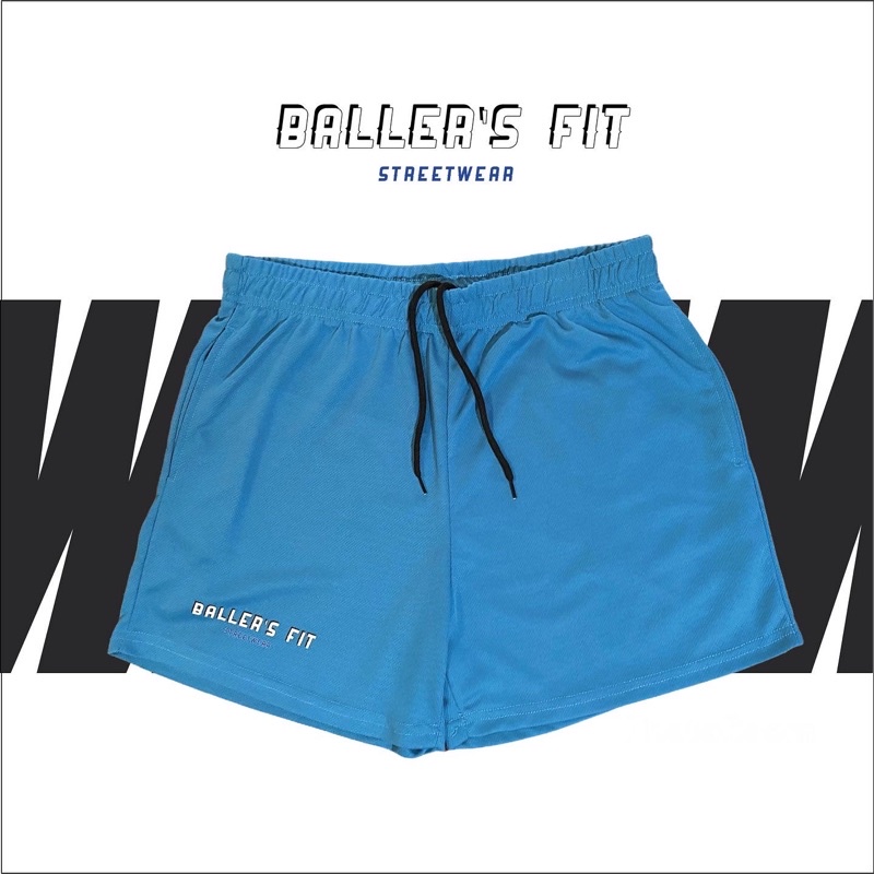 [ Ready Stock ]Baller's Fit SNORKEL BLUE shorts (streetwear, sports ...