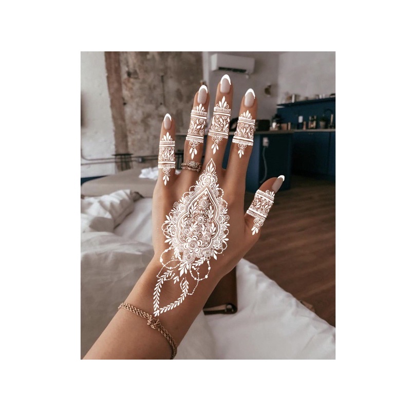 READY STOCK🔥 BORONG STICKER WHITE EXCLUSIVE - sticker inai putih spray ...