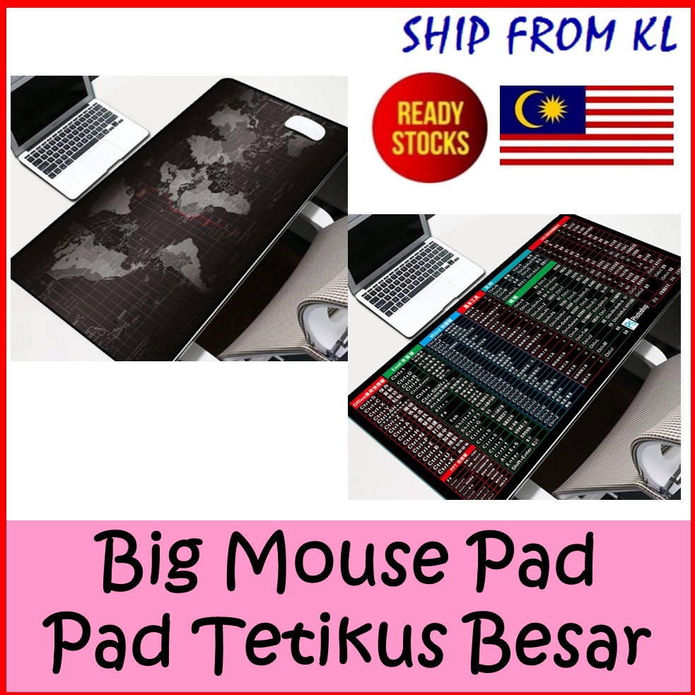 🔥ReadyStockIn🇲🇾🔥High Quality World Map Keyboard Shortkut Key Mat Non ...