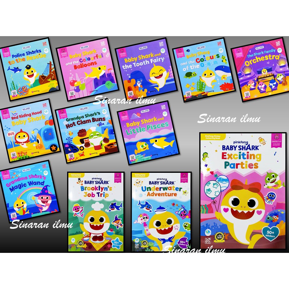 (SI)BABY SHARK FIRST WORDS & STORYBOOK & COLOURING & PHONICS & MATHS ...