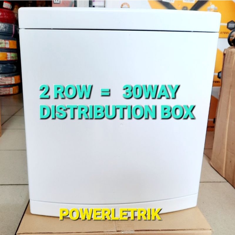 *READY STOCK* 2ROWS 30WAY PVC CONSUMER MCB BOX/2 ROW DISTRIBUTION BOX ...