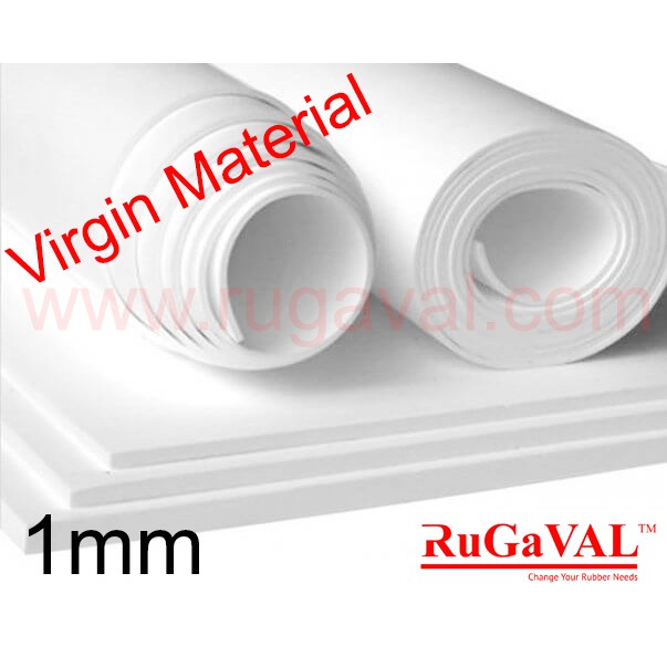 PTFE Sheet, Teflon Sheet I 1mm(T)x1.2mtr(L),1mtr(L) I White Plate Film ...