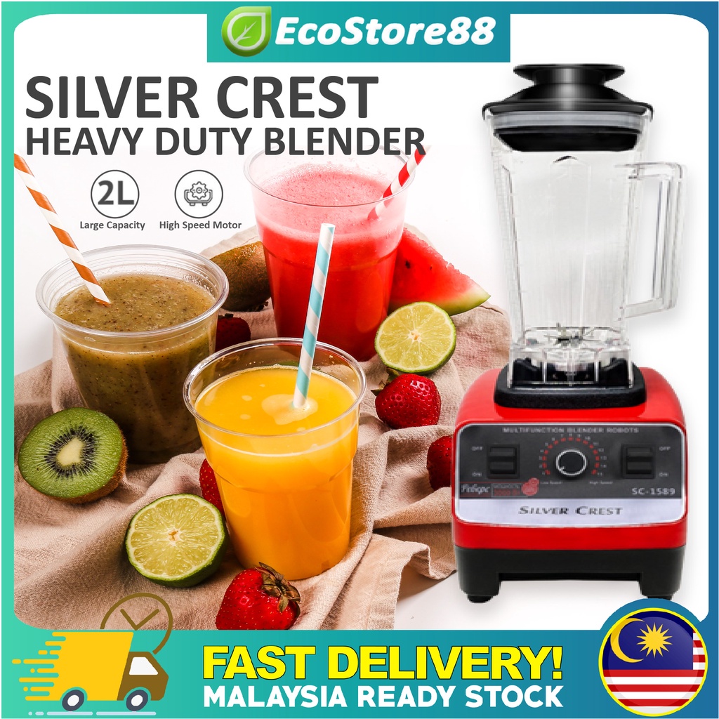 BLENDER PADU HEAVY DUTY 5500W JUG BESAR / SILVER CREST BLENDER 2LITRE ...