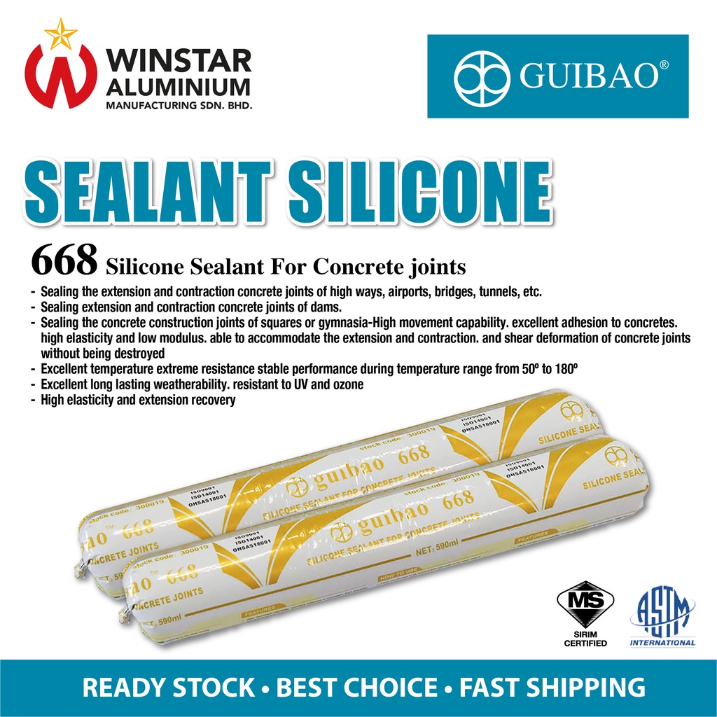 GB668 Guibao Silicone & Sealant Best for Multipurpose (BLACK/ GREY) | Shopee Malaysia