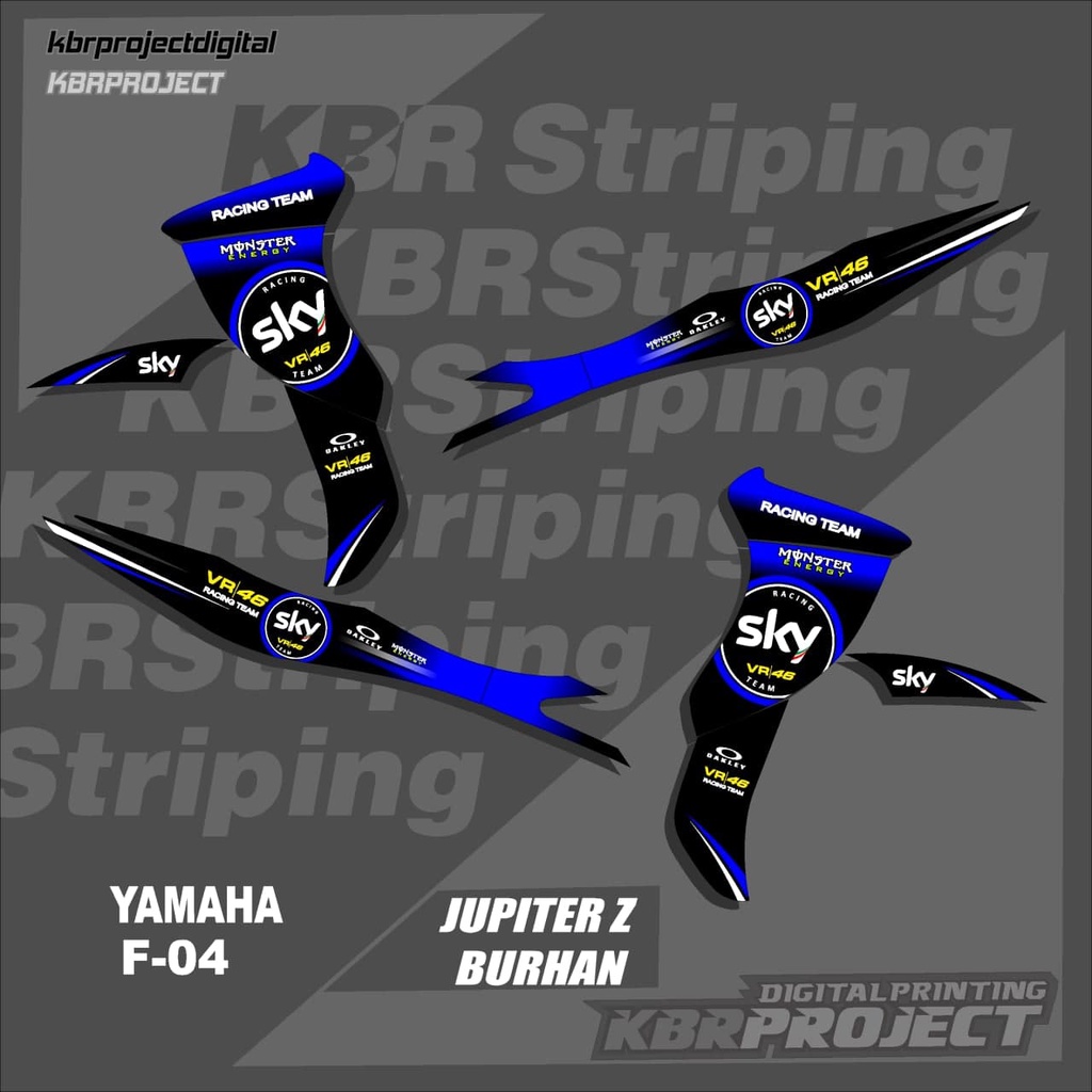 JUPITER Z BURHAN sticker striping JUPITER Z BURHAN YAMAHA motorbike ...