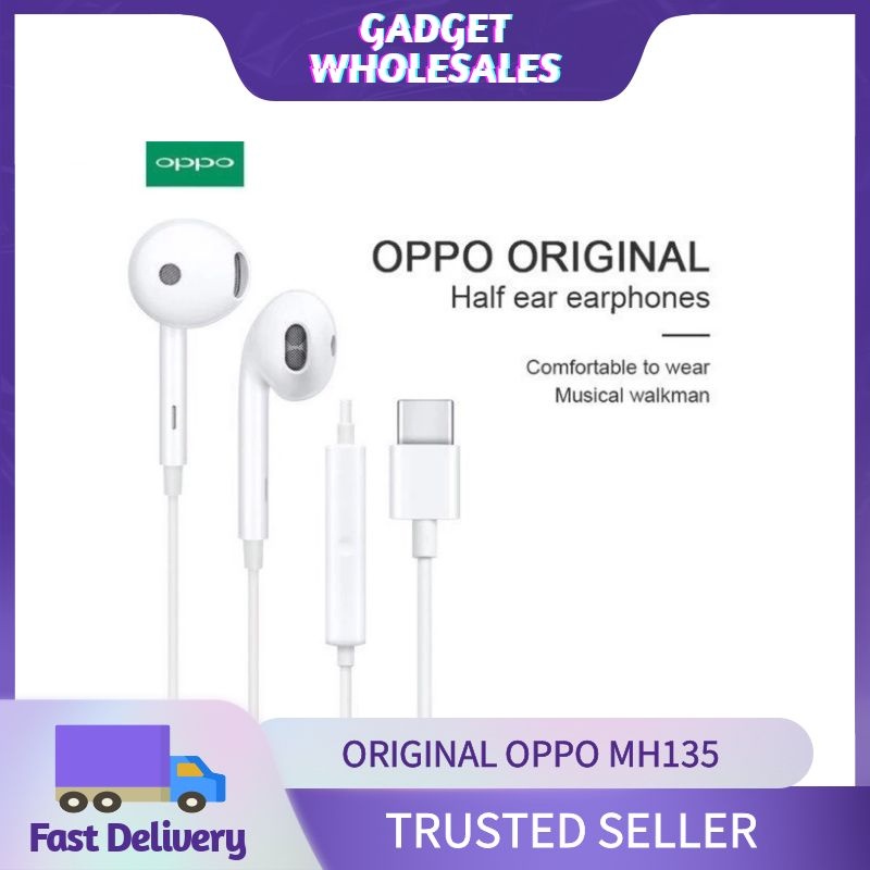 Oppo MH135 USB-C In-Ear Earphones with Built-In Microphone | Shopee ...