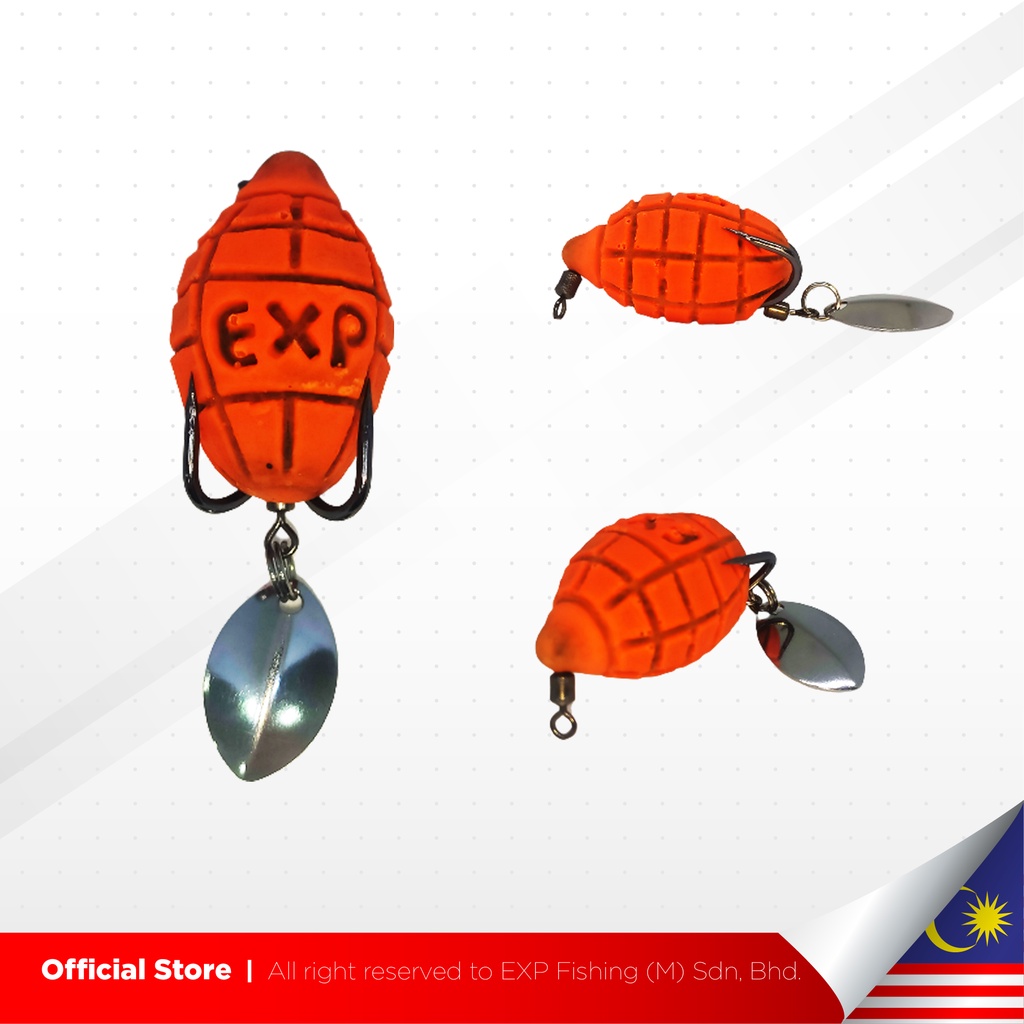 EXP Bomber Soft Rubber Frog Expert For Snakehead Hunter Haruan/Toman ...
