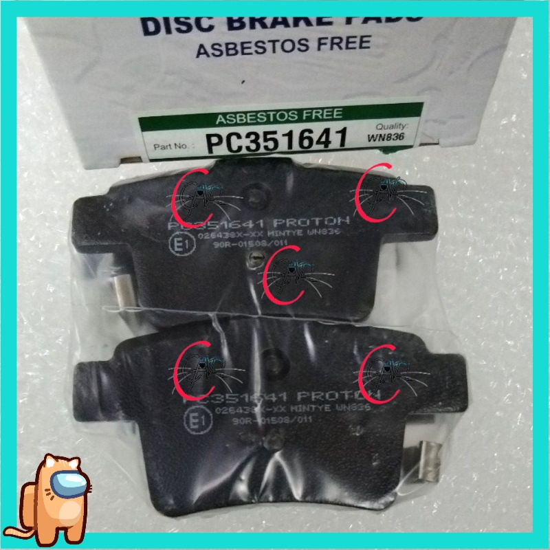 PROTON GEN2 PERSONA SATRIA NEO REAR DISC BRAKE PAD 100% ORIGINAL ...