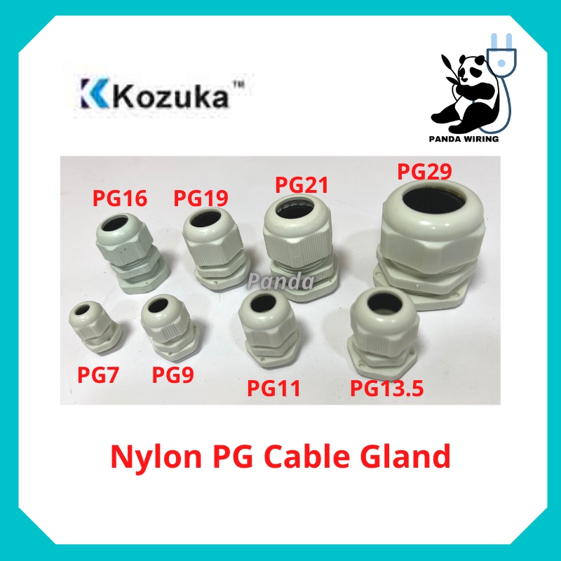 Cable Gland PG Gland Nylon IP68 White PG7 PG9 PG11 PG13.5 PG16 PG19 ...