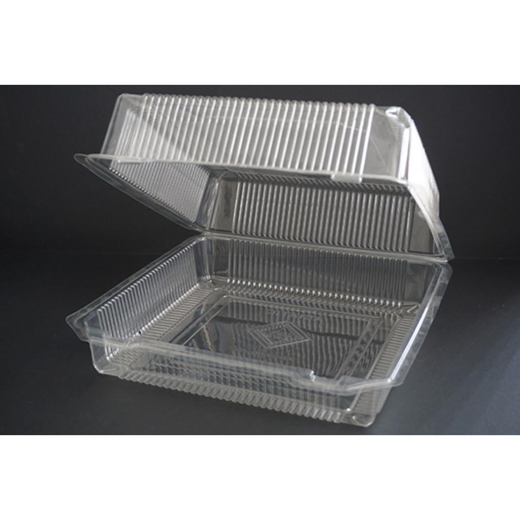 Square Plastic Tray Transparent Cake Box/Bekas Kek [10PCS] | Shopee ...