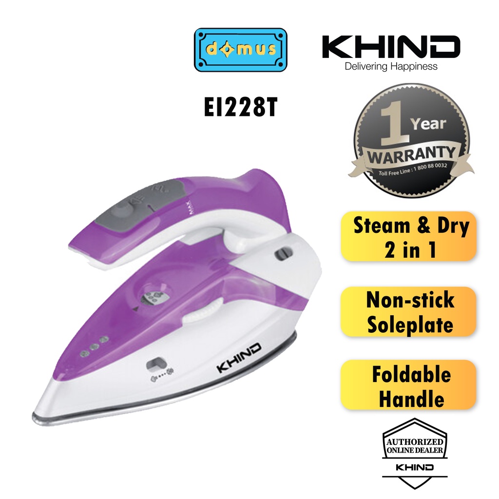 Khind Steam & Dry 2in1 Electric Iron - EI228T | Shopee Malaysia