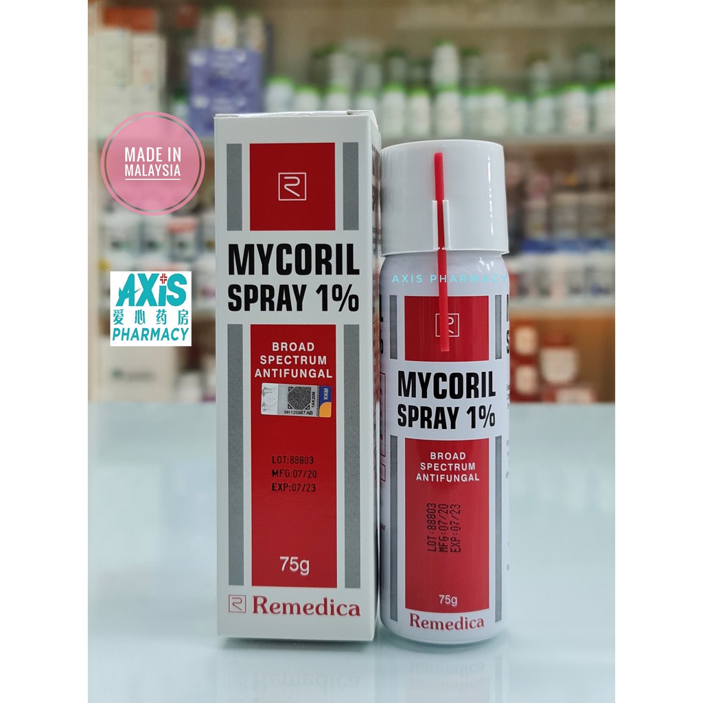 [NEW STOCK] REMEDICA MYCORIL SPRAY 1% 75g (Broad Spectrum Antifungal ...