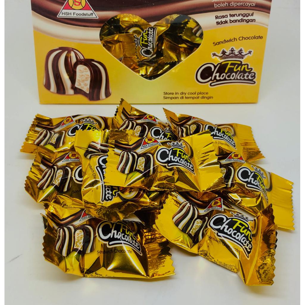 FUN CHOCOLATE COKLAT SANDWICH 360GM (+/- 90 pcs) | Shopee Malaysia