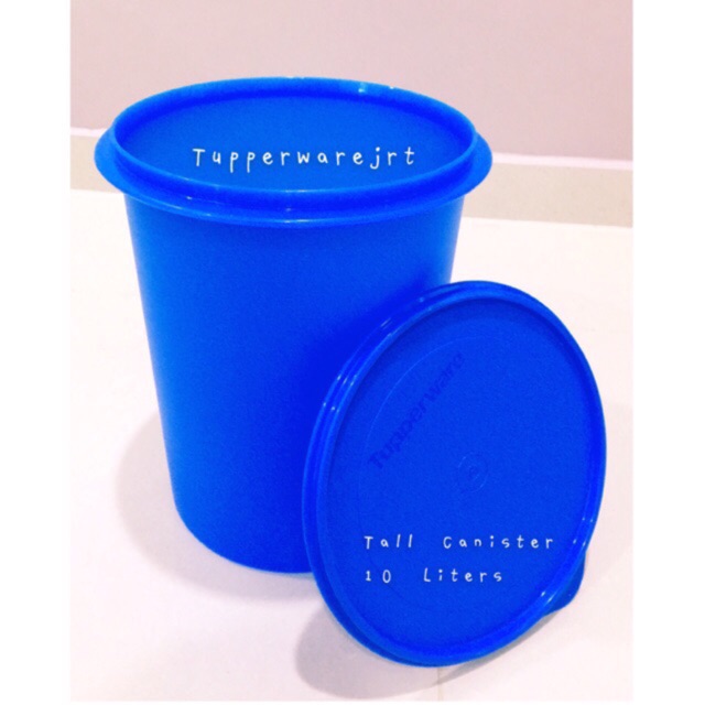 Tupperware Tall Canister 10L (Blue) | Shopee Malaysia