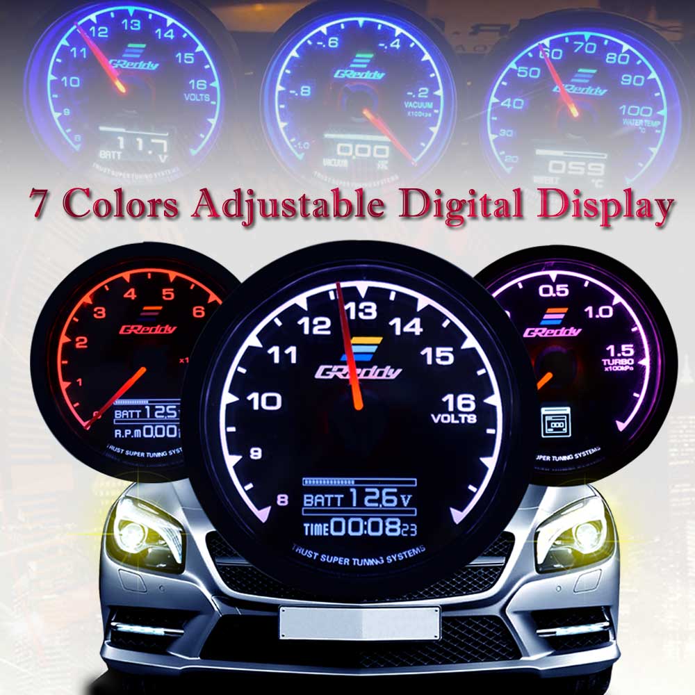 Greddy Racing Gauge 7 Color in 1 Multi D/A LCD Digital Display Meter ...