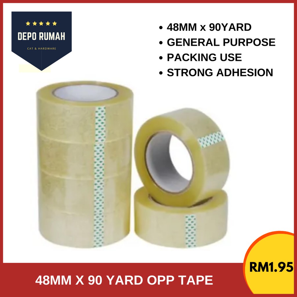 48mm X 90 Yard Transparent Packing Tape Multipurpose OPP Tape 2 ...