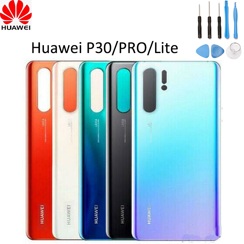 Original Huawei P30 Pro P30 Lite Glass Housing Battery Back Cover Rear Door Case Replacement ...