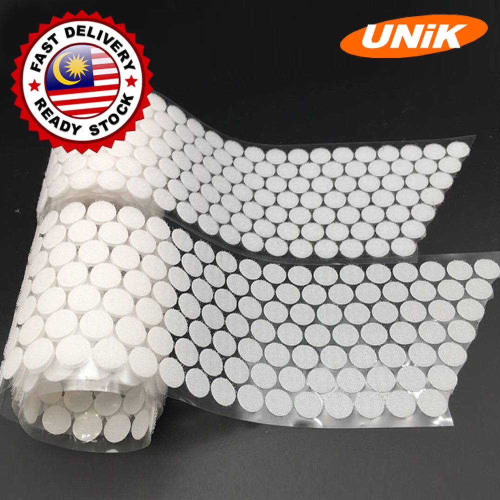 [UNIK] 1cm - 2.5cm Self Adhesive Velcro Magic Dots Double Side Tapes ...