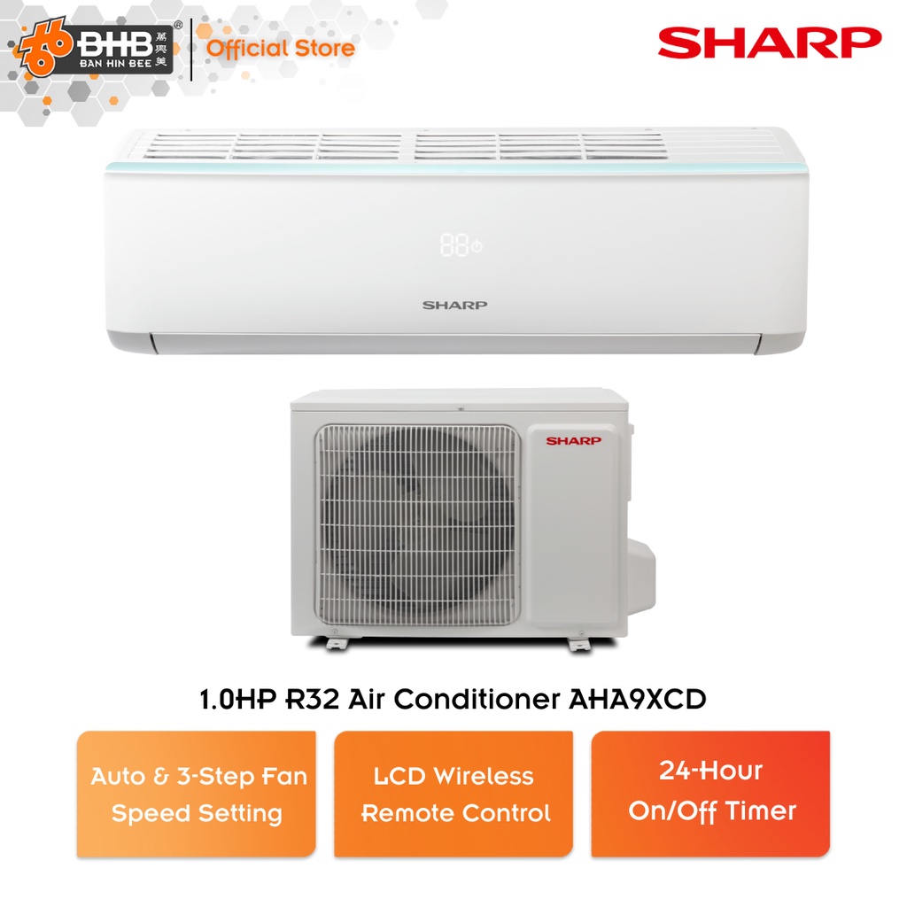 Sharp 1.0HP R32 Split Type Room Air Conditioner - AHA9XCD | Shopee Malaysia