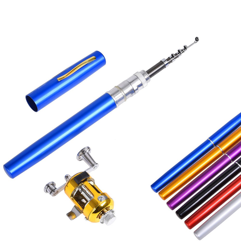 Ready Stock Fishing Pen Mini Rod Set Portable Pocket Aluminum Alloy ...