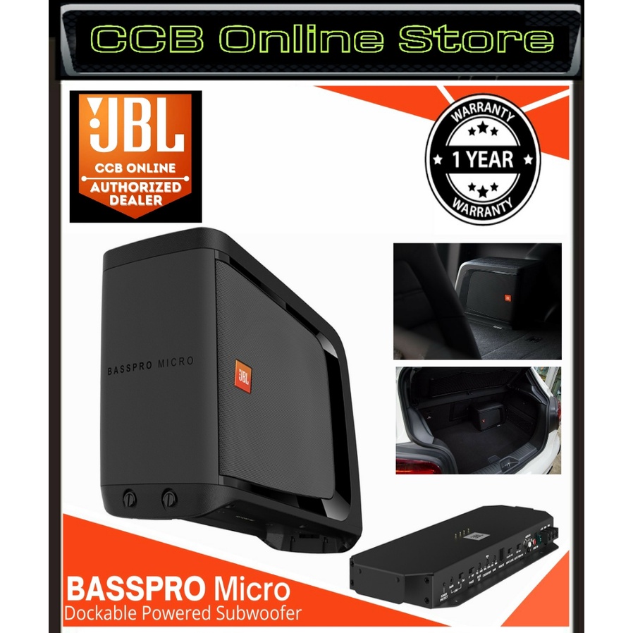 JBL BassPro Micro 140W RMS Single 8" Dockable Powered Audio Subwoofer ...