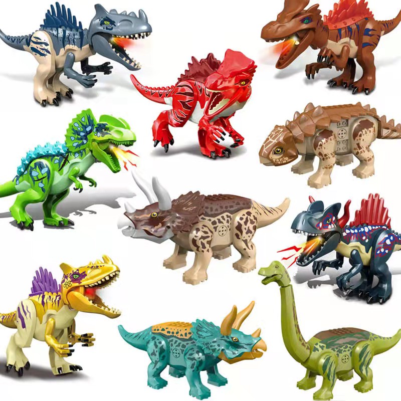 Dinosaur Blocks Jurassic Park Dino Toys with Sound and Light T-Rex ...