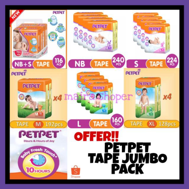 🛒PETPET TAPE JUMBO PACK (4 PACKS)-READY STOCK!! | Shopee Malaysia