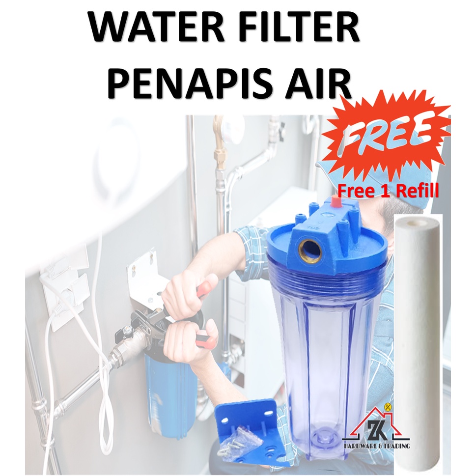 [FREE REFILL] OUTDOOR INDOOR SINGLE WATER FILTER HOUSING SET WATER ...