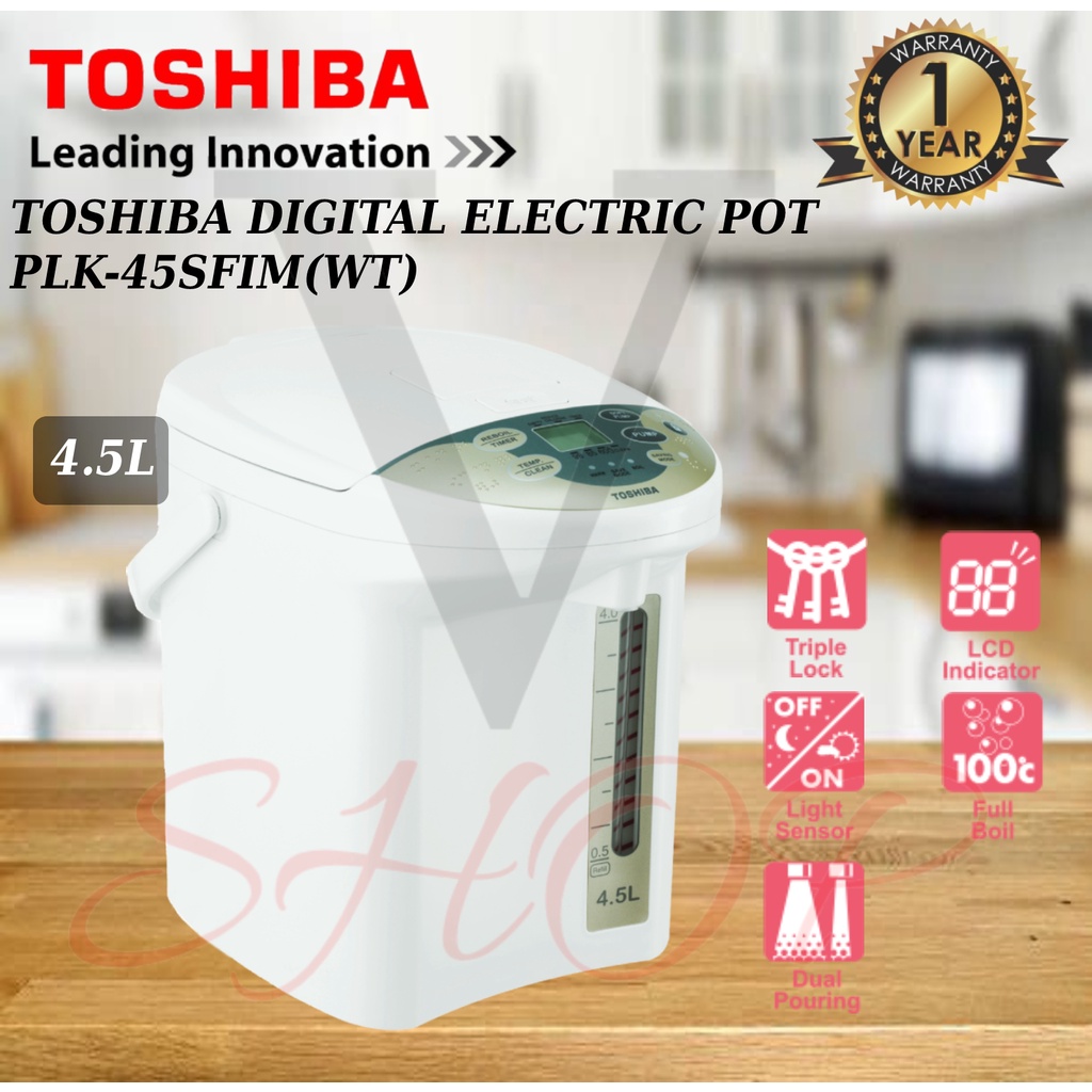 TOSHIBA 4.5L DIGITAL ELECTRIC THERMO POT PLK-45SFIM(WT) | Shopee Malaysia
