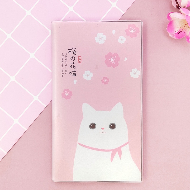 A6 PVC Cover Cute Cat Note Book Student Stationery Notepad Memo Book ...