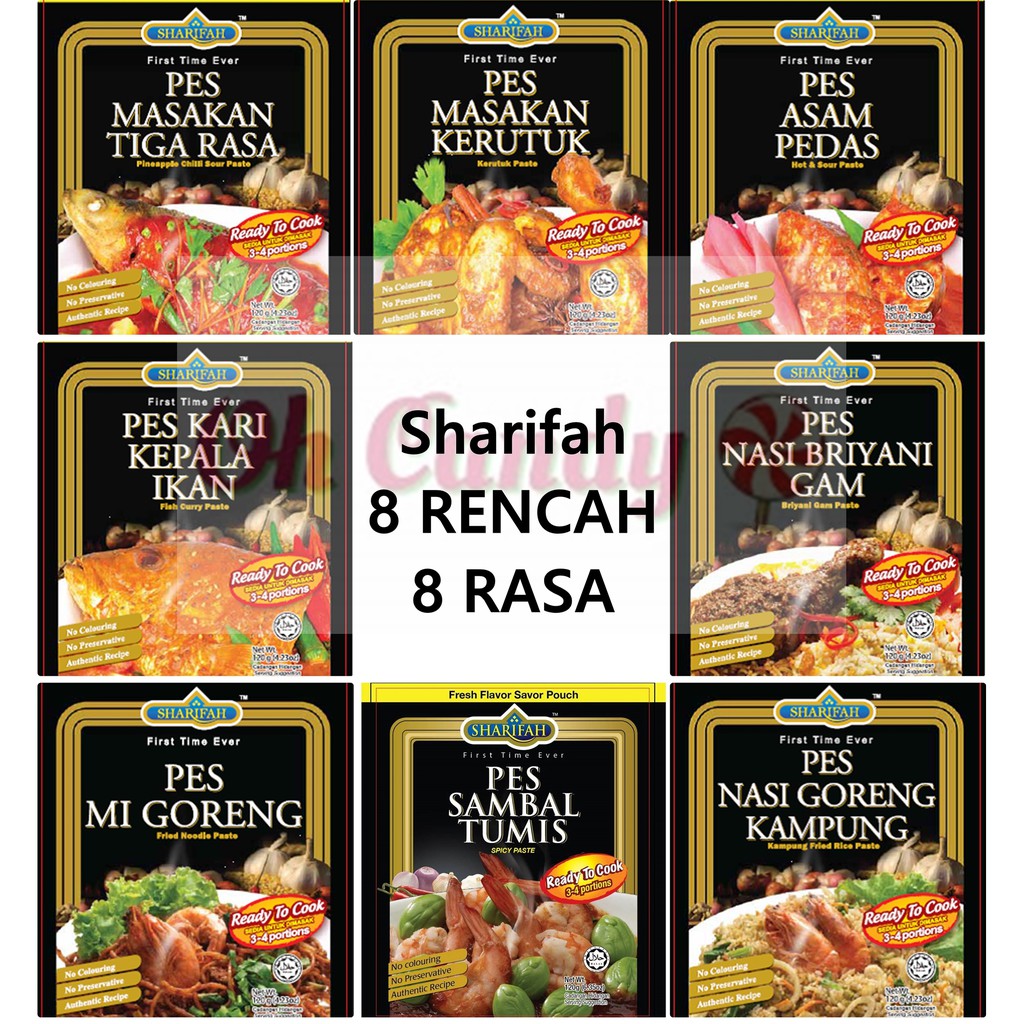 Sharifah Combo All Cooking Paste 8 Rencah 8 Rasa | Shopee Malaysia