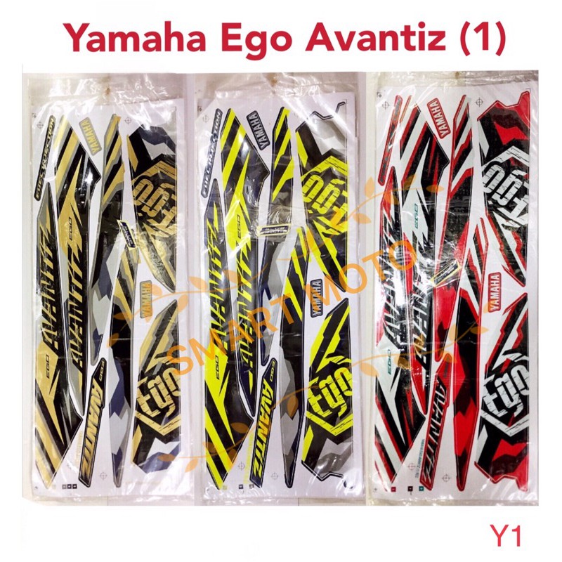 Yamaha Ego Avantiz 125 (1) Body Stripe Body Sticker Blue/Red/Black ...