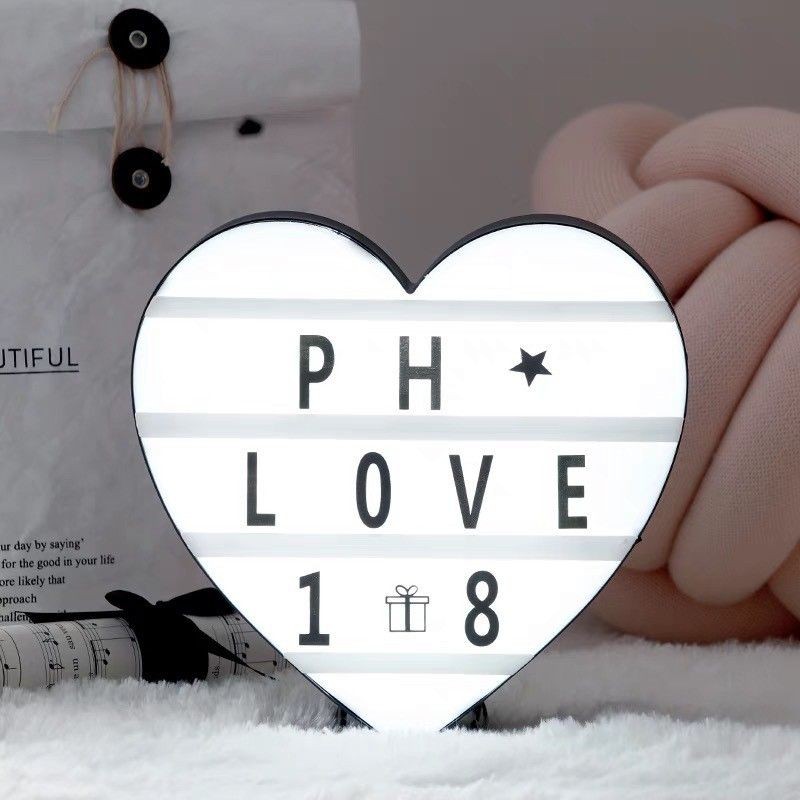 HEART SHAPE LED MESSAGE LIGHT BOX (000047127) | Shopee Malaysia