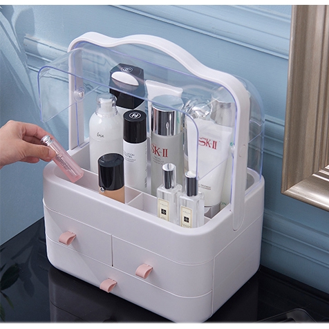 Modern Design Cosmetic Makeup Storage Box Pink Color/ Bekas Penyimpan ...