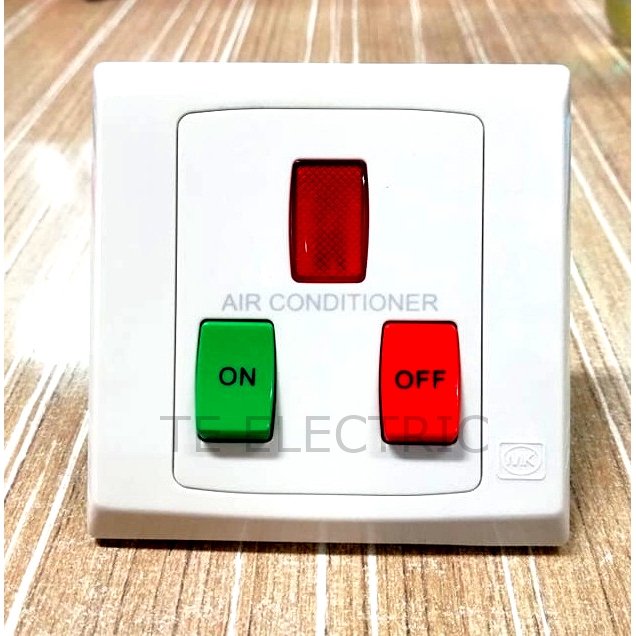 MK S8883P AIR CON SWITCH RED GREEN PUSH BUTTON WITH NEON AIR ...