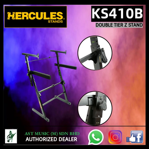 Hercules Stands KS410B Autolock Z-Keyboard Stand with Tier | Shopee ...