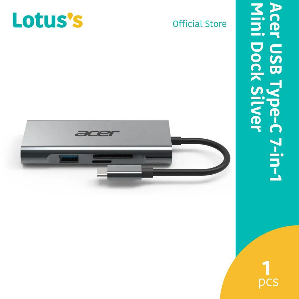 Acer USB Type-C 7 in 1 Mini Dock Silver | Shopee Malaysia