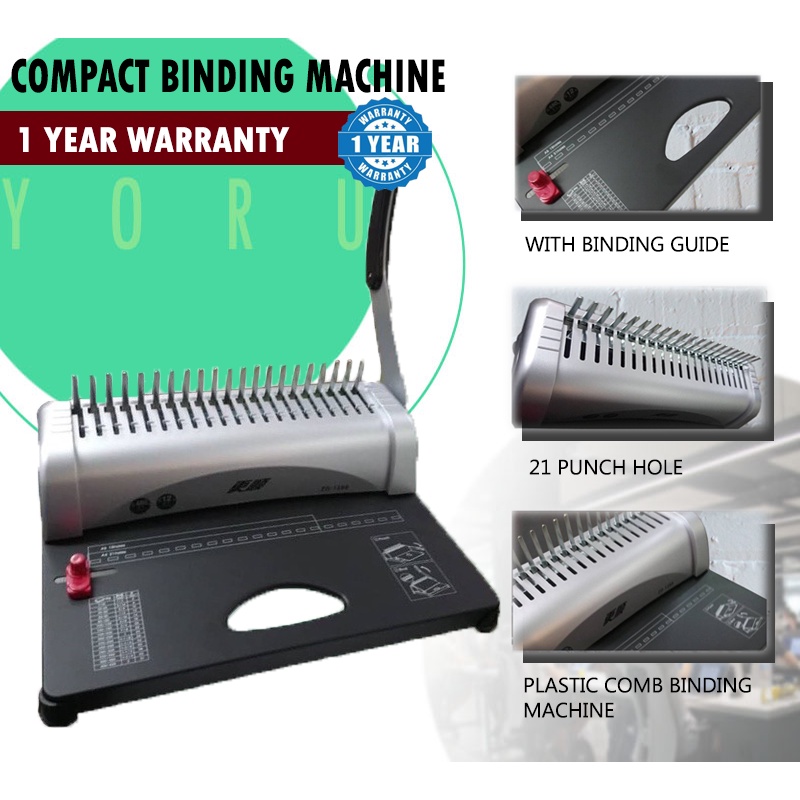 iTBOX Comb Binding Machine 118 | 21 Punch Hole | A4 Paper Puncher Binding | Document Binder ...
