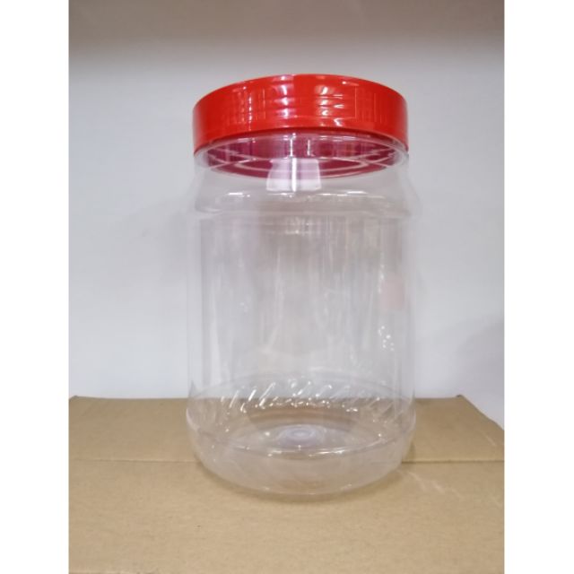 Balang kuih Plastic raya tutup merah/botol kuih raya | Shopee Malaysia