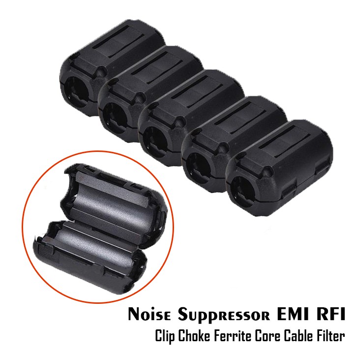Noise Suppressor EMI RFI Clip Choke Ferrite Core Cable Filter [1set ...