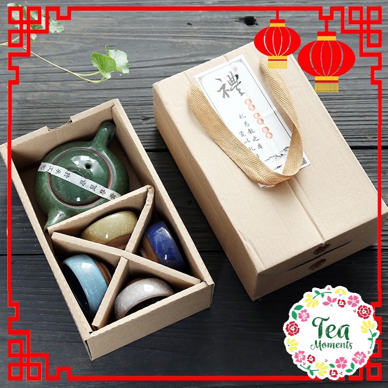 Chinese New Year Ceramic Teapot Set Gift Box Set Kungfu Teapot ...