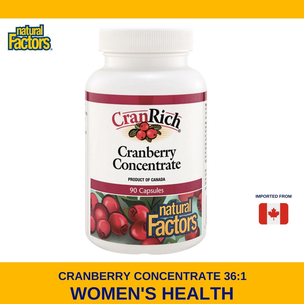 Natural Factors Cran Rich Cranberry Concentrate 90 Capsule (Exp 02/27 ...