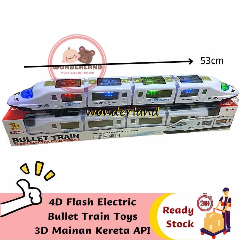 Railway Express Train Toys Speediness with Flash light Electric Mainan ...