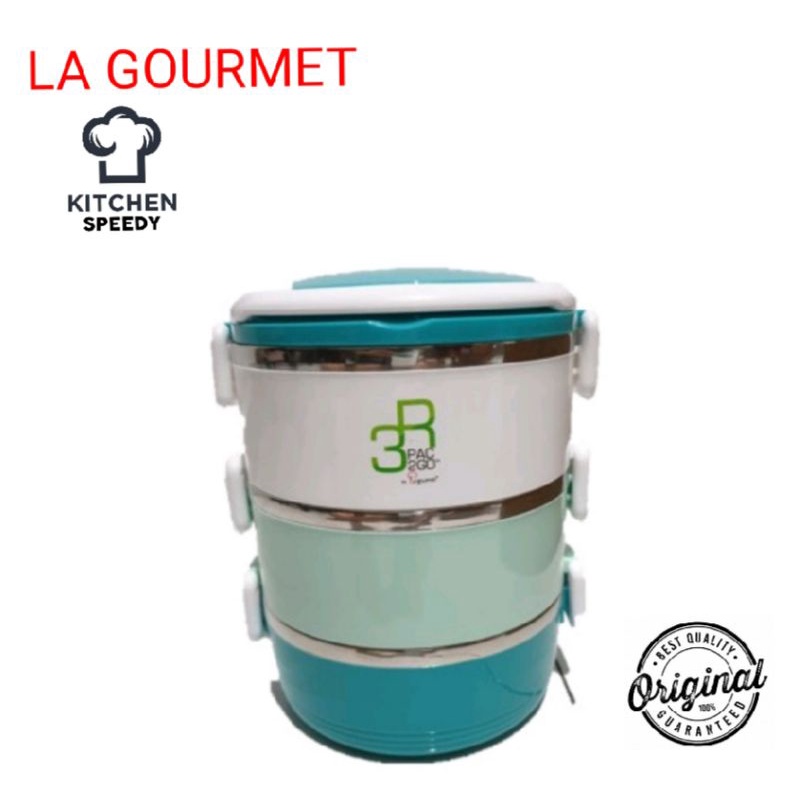 Ready Stock La Gourmet New Millennium 3R Pack To Go 3 Tier Stainless ...